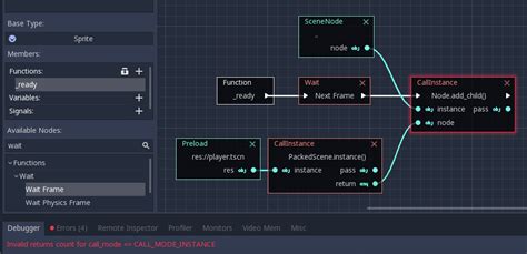 Visual Scripting Invalid Returns Count Error On `callinstance