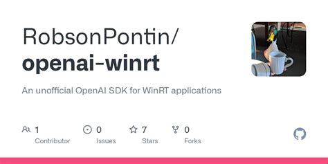 github robsonpontin openai winrt an unofficial openai sdk for winrt