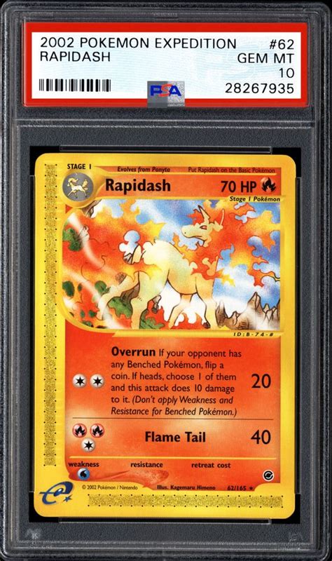 2002 Nintendo Pokemon Expedition Rapidash Psa Cardfacts®