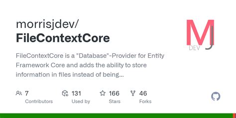 github morrisjdev filecontextcore filecontextcore is a database