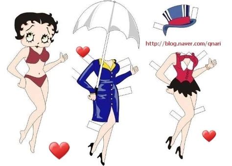 종이인형 Betty Boop Paper Dolls Vintage Paper Dolls Betty Boop