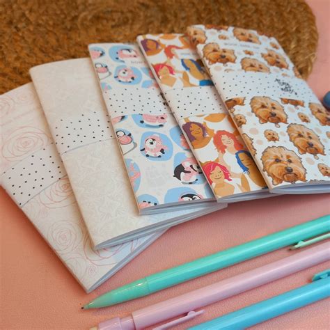 Illustrated Handmade Notebooks Mini Notebooks Tiny Notebooks Pocket Sized Notebooks