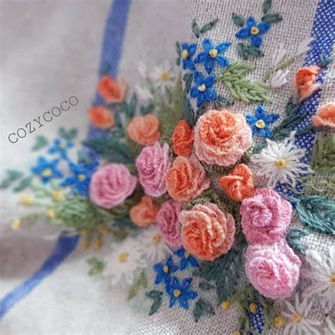 맘에 쏘옥~~드는 컬러로 수놓고 기분업 프랑스자수 햄프린넨 리투아니아리넨 캐스트온로즈스티치 프랑스자수수업 프랑스자수배우기 프랑스자수클래스 코지코코공방