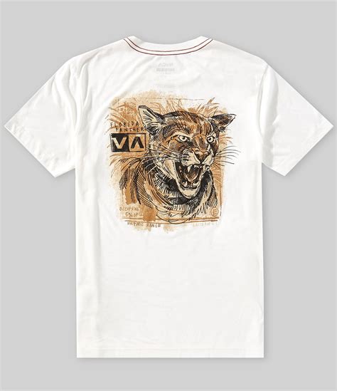Rvca Horton Panther Short Sleeve Graphic T Shirt Dillards