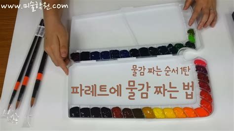 수채화 파레트에 물감 짜는 법 물감 짜는 순서 1탄 Youtube