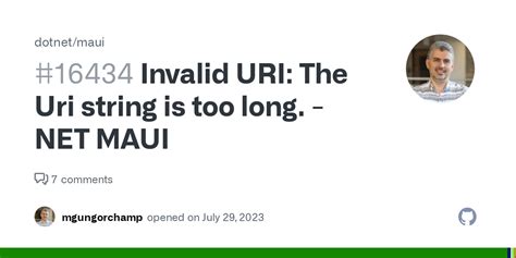 Invalid URI The Uri String Is Too Long NET MAUI Issue Dotnet Maui GitHub