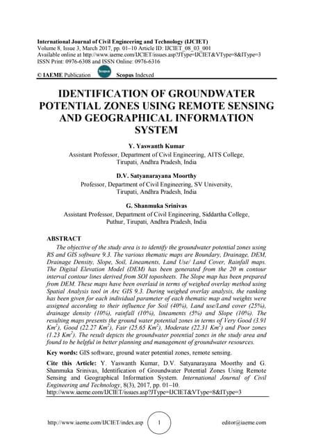 Surface Water Modelling Using Remote Sensing Ppt