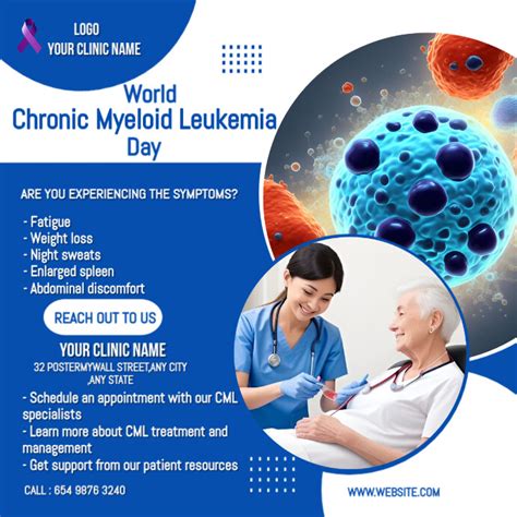 Copy Of Blue Maximalist Chronic Myeloid Leukemia Day Postermywall