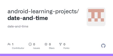 GitHub Android Learning Projects Date And Time Date And Time