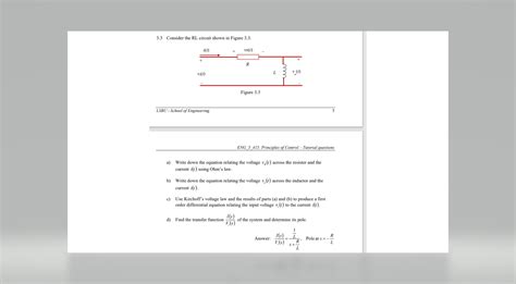 Solved Consider The RL Circuit Shown In Figure I Chegg