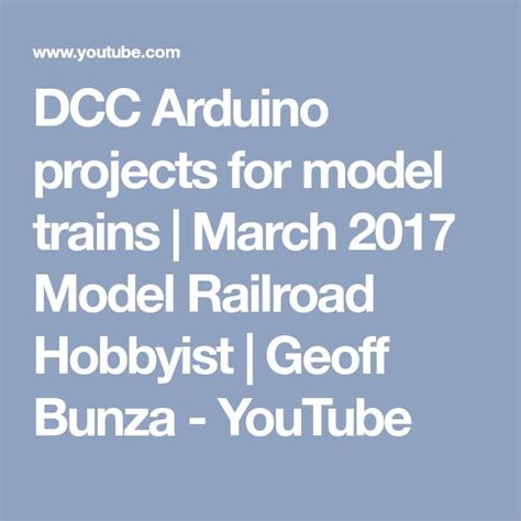 Dcc Arduino Projects For Model Trains March 2017 Model Railroad