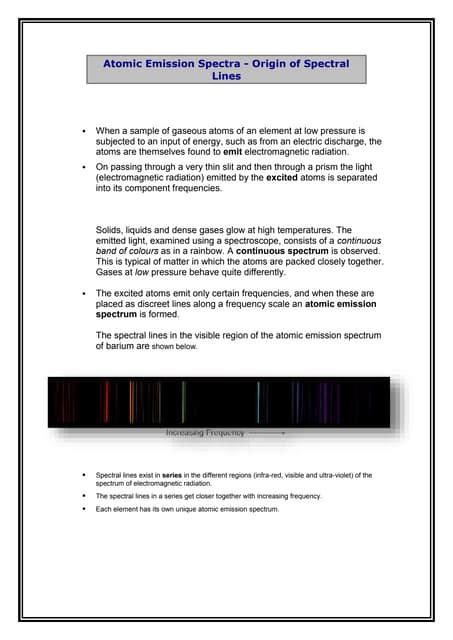 atomic emission spectra docx