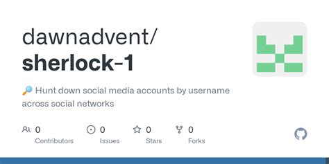 github dawnadvent sherlock 1 🔎 hunt down social media accounts by