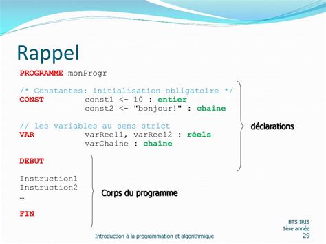 Ppt Initiation à La Programmation Et Algorithmique Powerpoint Presentation Id5618036