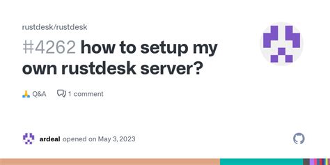 How To Setup My Own Rustdesk Server Rustdesk Rustdesk Discussion Github
