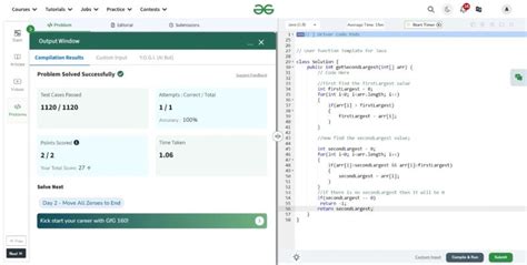 Gfg160 Geeksforgeeks Dsachallenge Problemsolving Codingjourney
