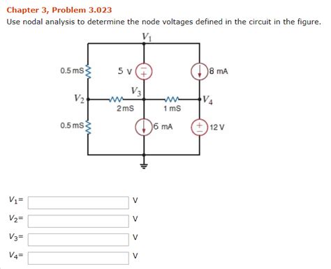 Solved Chapter 3 Problem 3 023 Use Nodal Analysis To Chegg Com