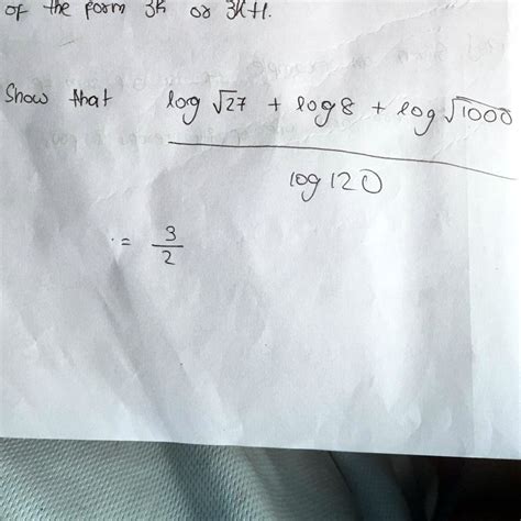 SOLVED Show That Log Root Log Log Root Log