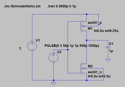 Delay Of Cmos Inverter Using Ltspice All About Circuits