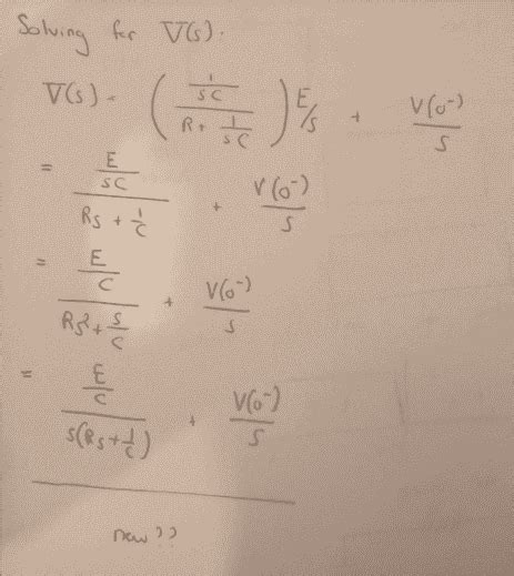Laplace Transform On RC Circuit