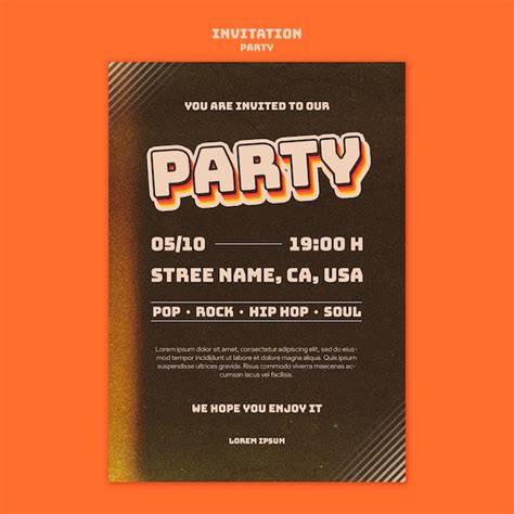 Dise O De Plantilla De Fiesta Archivo Psd Gratis