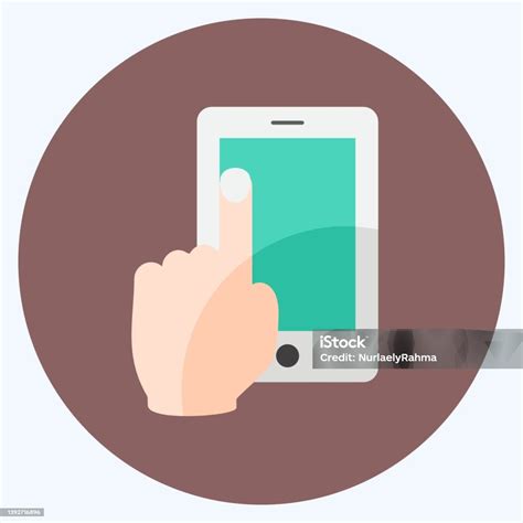 휴대폰을 사용하는 아이콘입니다 손 동작 기호에 적합합니다 플랫 스타일 편집 가능한 간단한 디자인 디자인 템플릿 벡터 간단한 기호 그림 Brand Name Smart