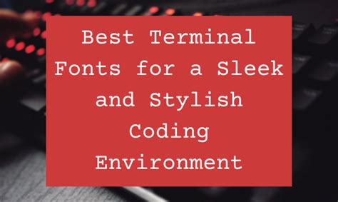 15 Best Terminal Fonts For A Sleek And Stylish Coding Environment Pttrns