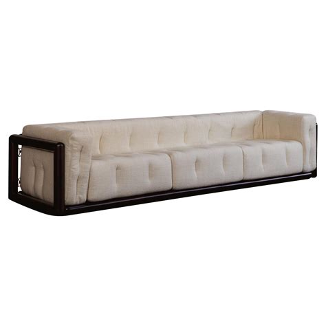 Carlo Scarpa Cornaro” Three Seater Sofa For Gavina Ivory Linen 1973