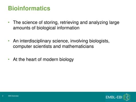 Ppt Bioinformatics Tools For Biologists The Ebi Powerpoint