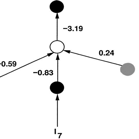 Network In Example 1 The Numbers Shown Are The Connection Weights Download Scientific Diagram