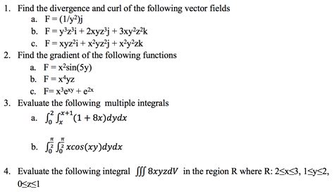 divergence and curl