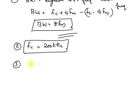 solved the voltage spectrum of the fm signal is shown in figure 1 the