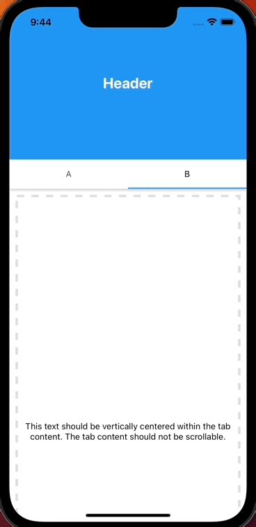 Tab Content Is Still Scrollable Even If There Is No Content To Be