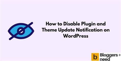How To Disable Plugin Theme Update Notification On WordPress