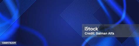 추상적인 파란색 와이드 배너 디자인 배경을 표시합니다 짙은 파란색 기술 기하학적 배경을 가진 추상 배너 디자인 벡터