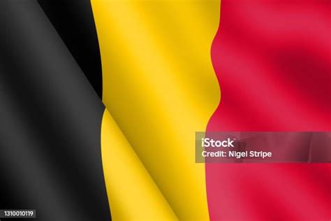 벨기에 흔들기 플래그 3d 일러스트 바람 잔물결 0명에 대한 스톡 벡터 아트 및 기타 이미지 0명 3차원 형태 개념 Istock