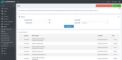 Export Log Plugin Clanstech