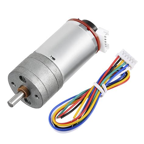 Geared Dc Motor With Magnetic Encoder Outputs Vdc 1 20 56 Off