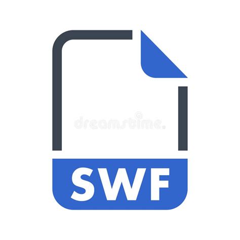 SWF File Format Icon Stock Vector Illustration Of Symbol