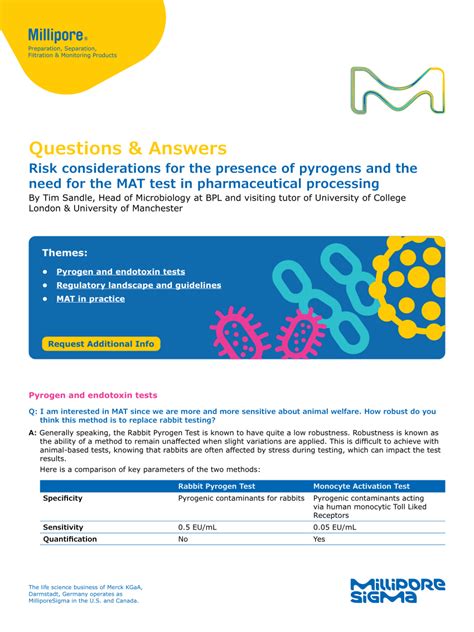 Pdf Questions And Answers Risk Considerations For The Presence Of Pyrogens And The Need For The