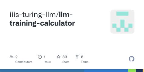 GitHub Iiis Turing Llm Llm Training Calculator