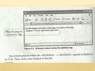 Designing Static Pages Using Html Formatting Text PPTX
