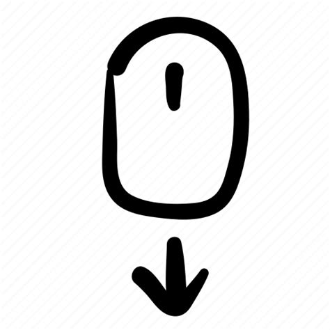 design doodle mouse page scroll scroll down web icon download