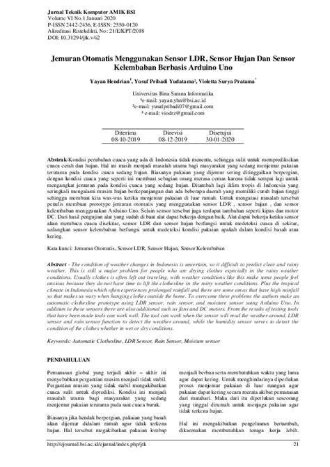 Pdf Jemuran Otomatis Menggunakan Sensor Ldr Sensor Hujan Dan Sensor Kelembaban Berbasis