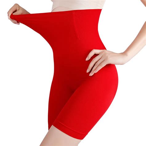 Aellinatey Anti Roll High Waist Safety Pants Women Slimming Shapewear
