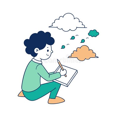 Person Drawing Cartoon Stock Illustrations 734969 Person Drawing