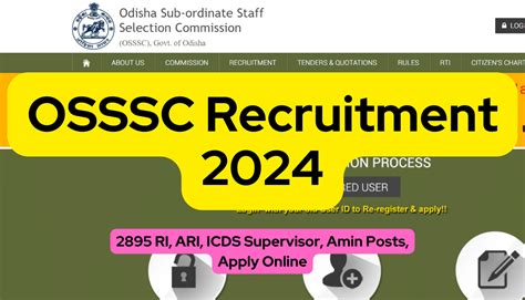OSSSC Recruitment RI ARI ICDS Supervisor Amin Posts Apply Online BestSeminarTopics