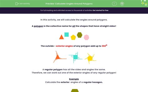calculate angles around polygons worksheet edplace
