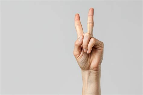 Sign Language Symbol Isolated On White Premium Ai Generated Image