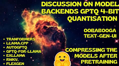 discussion on model backends gptq 4 bit quantisation compressing the